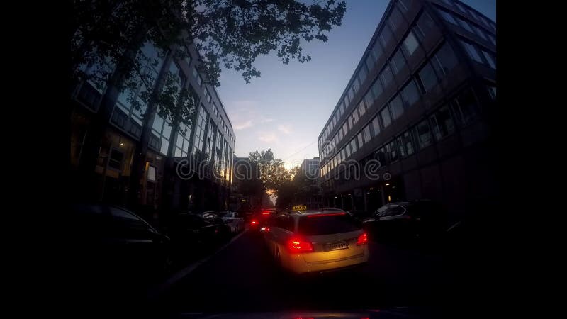 Driver Perspective View through the Windshield while Driving Stock ...