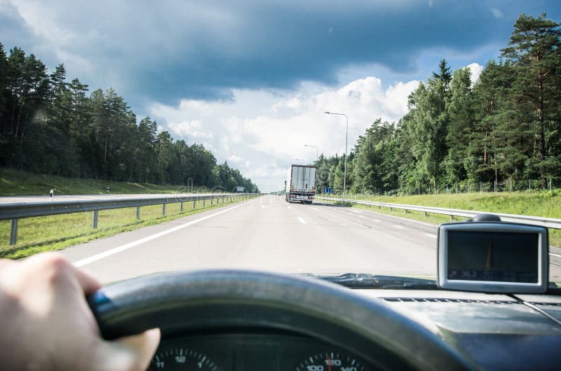 Driver in the road stock photo. Image of vehicle, automobile - 43374104