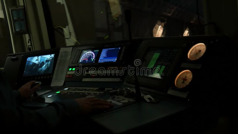 Driver`s Cab and the Remote Control Subway Train Stock Footage - Video ...