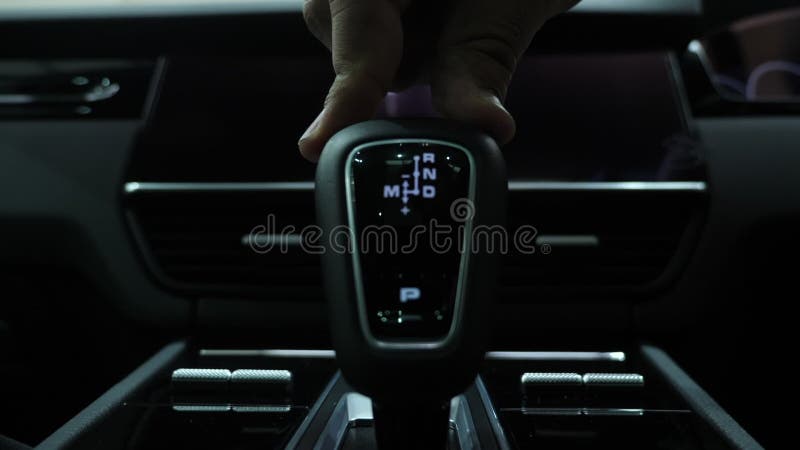 Driver S Hand Changing Gears in a Semi Automatic Car Stock Video ...