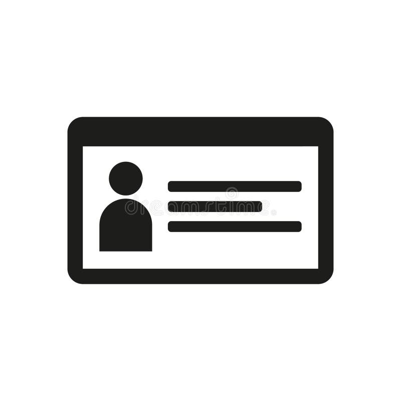 Driver`s License Icon. Vector. Stock Vector - Illustration of personal ...