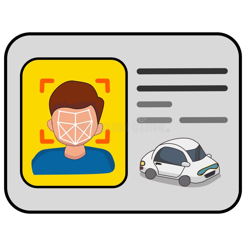 Driver S License Identification Card Cartoon Vector Stock Illustration ...