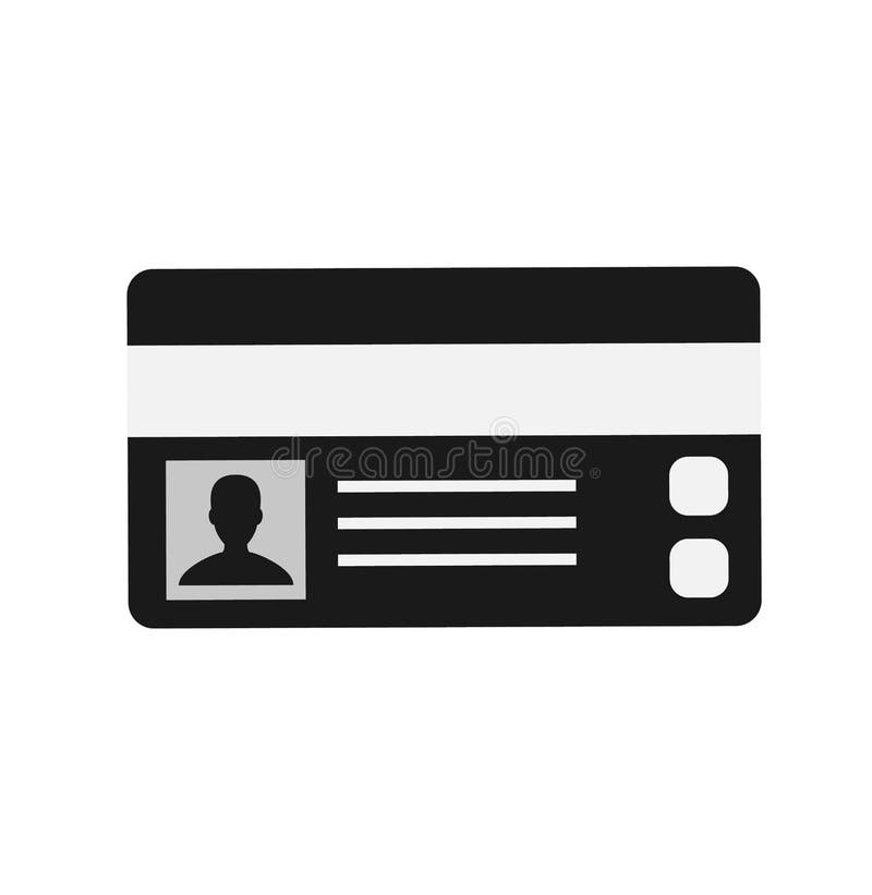 Driver`s License Identification Card Icon. ID Driver Card Stock Vector ...