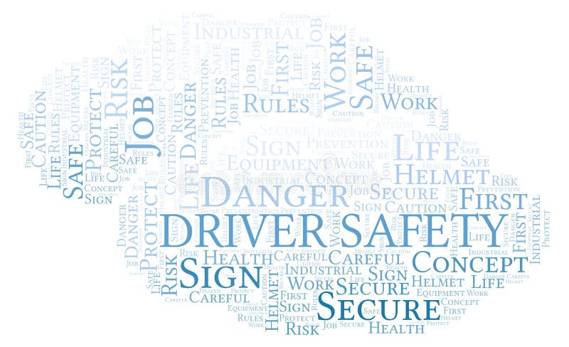 Driver Safety word cloud. stock illustration. Illustration of ...