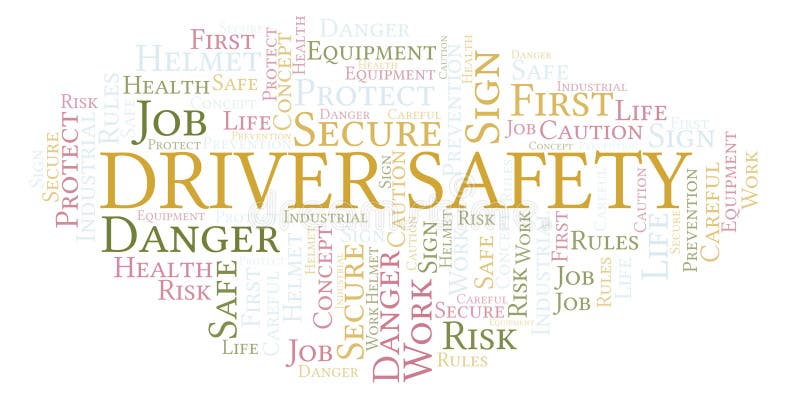 Driver Safety word cloud. stock illustration. Illustration of ...