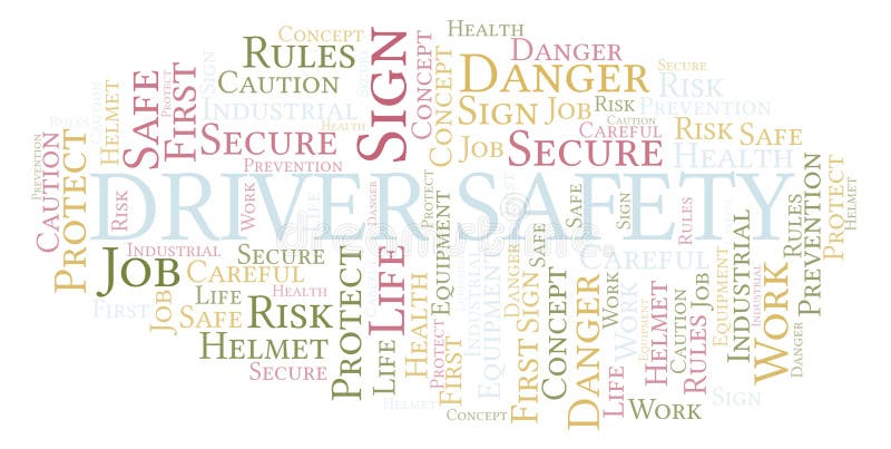 Driver Safety word cloud. stock illustration. Illustration of concept ...