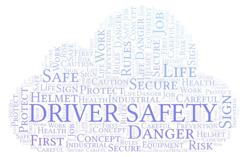 Driver Safety word cloud. stock illustration. Illustration of driver ...