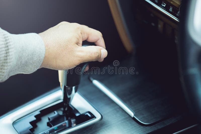 A Driver Shifting the Automatic Gear with Proper Hand Placement ...