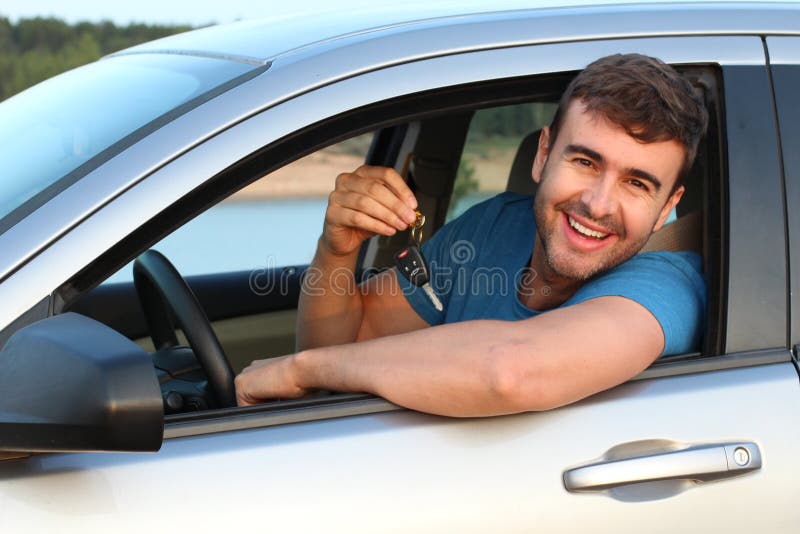 Driver Showing Car Keys with Satisfaction Stock Photo - Image of hand ...