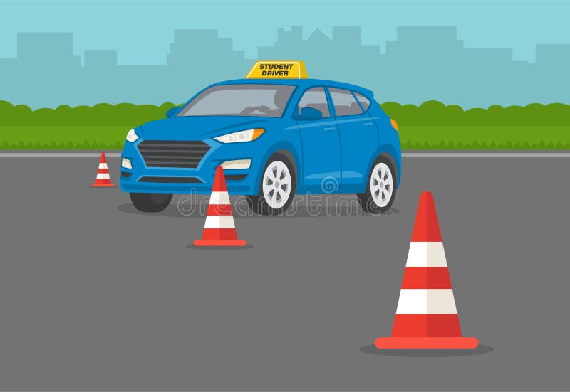 Driver Front View With Sensor Panel, Rudder, And Front Panel. Interior ...