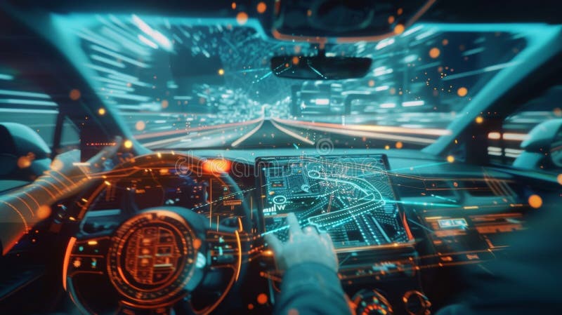 Driver Using Futuristic Self Driving Car with Augmented Reality ...