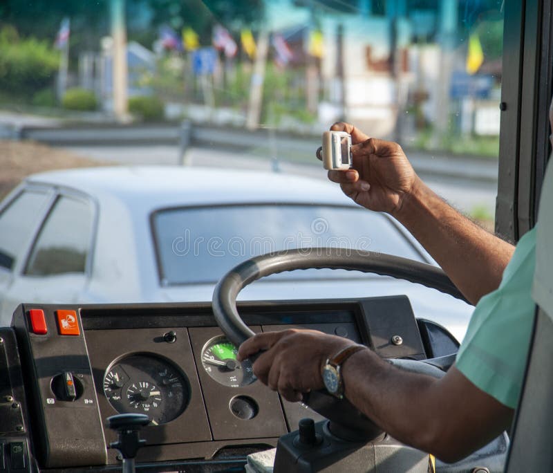 Driver Using a Mobile Phone. Stock Image - Image of wrong, transport ...