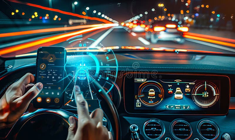 Driver Using a Smartphone with Futuristic Interface for Vehicle Control ...