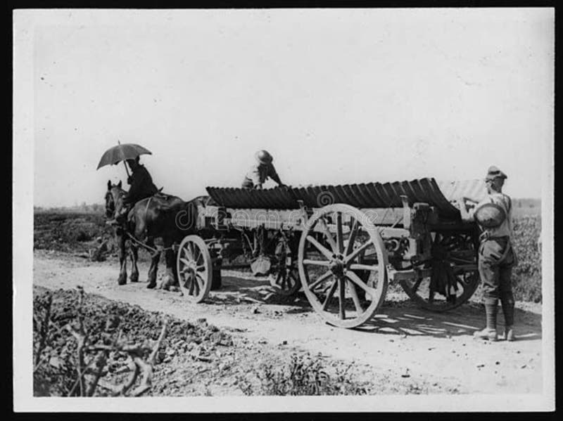 Driver Of Wagon Takes Measures To Keep The Sun Off Him Stock Image ...