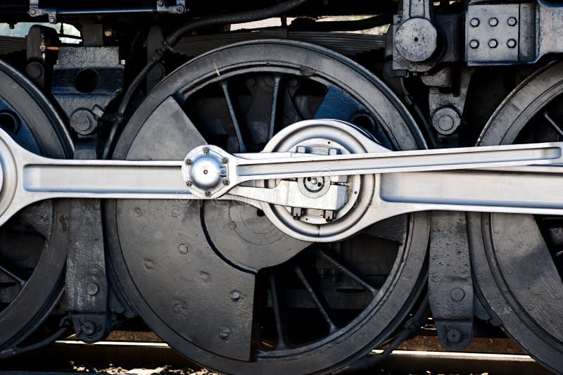 Closeup of the Driver Wheels on Steam Railway Locomotive Stock Photo ...