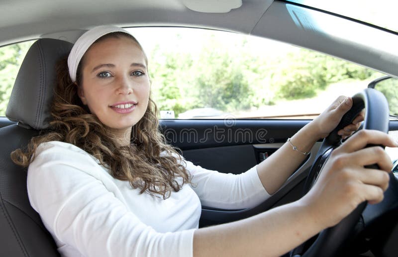 Driver stock photo. Image of woman, intense, white, confidence - 41842528