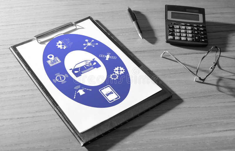 Driverless Car Concept on a Desk Stock Photo - Image of autonomous ...