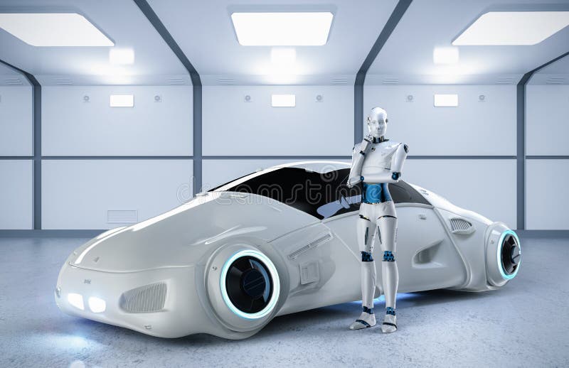 Cyborg Control Robot Assembly Line Stock Image - Image of automation ...