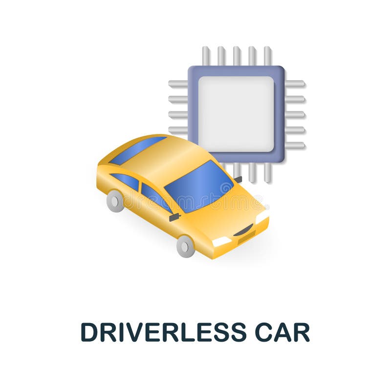 Driverless Car Icon. 3d Illustration from Future Technology Collection ...