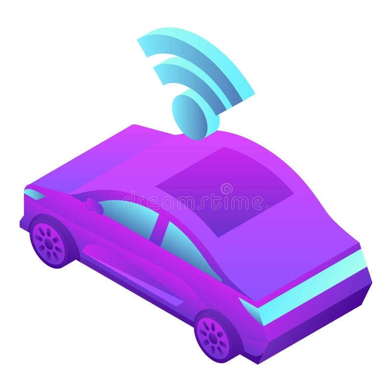 Driverless Car Icon, Isometric Style Stock Vector - Illustration of ...