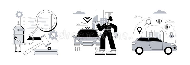 Driverless Transport Legislation Abstract Concept Vector Illustrations ...