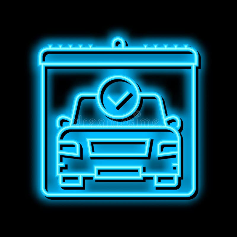 Drivers Day of Test Neon Glow Icon Illustration Stock Vector ...