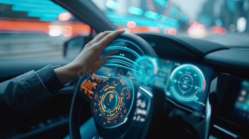 The Drivers Hand Making a Circular Motion in the Air Changing the ...