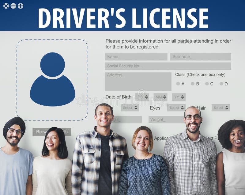Drivers License Registeration Application Webpage Concept Stock Photo ...