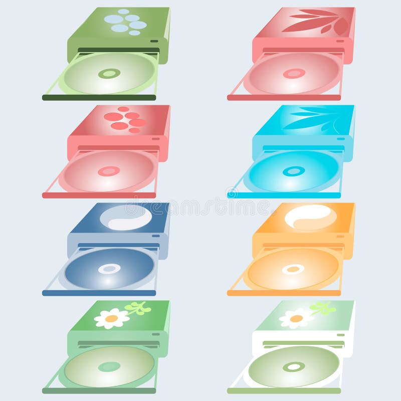 Drives of different colors stock vector. Illustration of bubble - 72167171