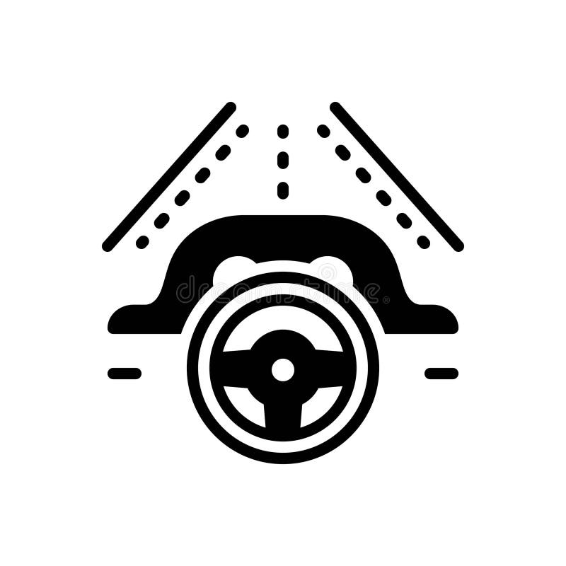 Black Solid Icon for Drives, Driving and Street Stock Vector ...