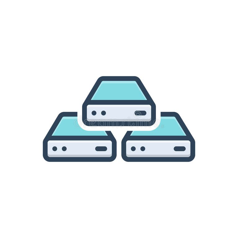 Color Illustration Icon for Drives, Hard Disk and Device Stock Vector ...