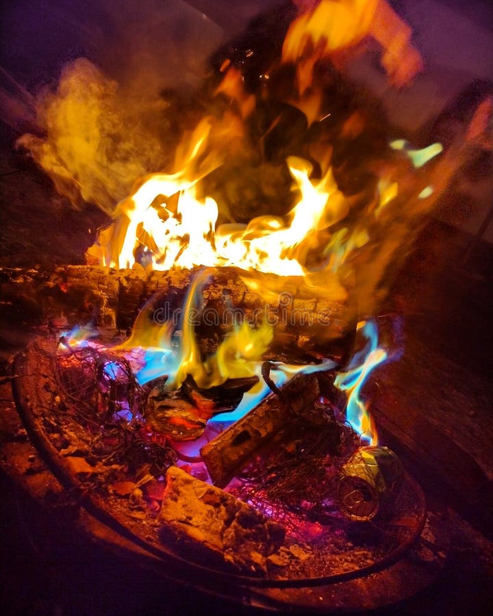 Driveway Bonfire Photo Not Retouched Stock Image - Image of retou ...