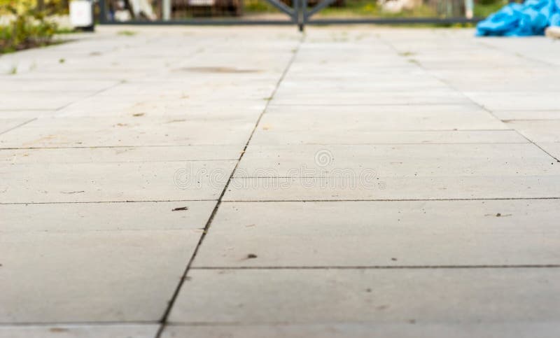 Driveway Paved Rectangular Concrete Slabs Stock Photos - Free & Royalty ...