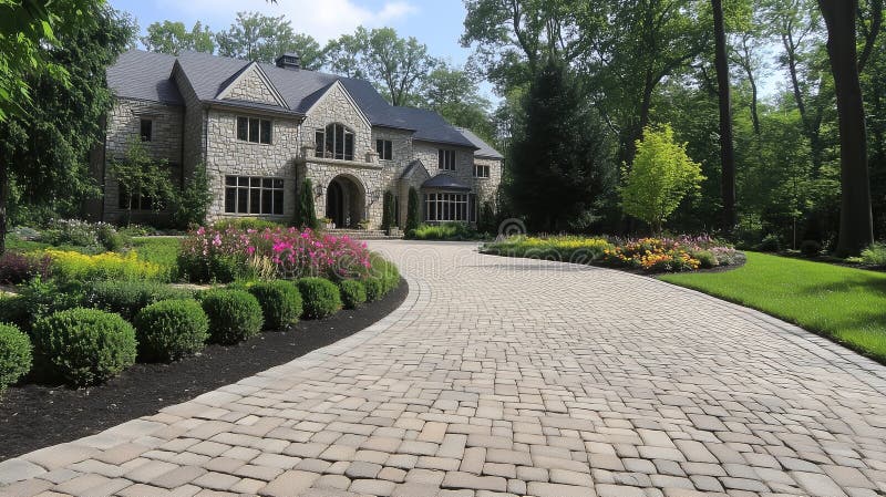 Driveway design stock image. Image of simplicity, modern - 334205025