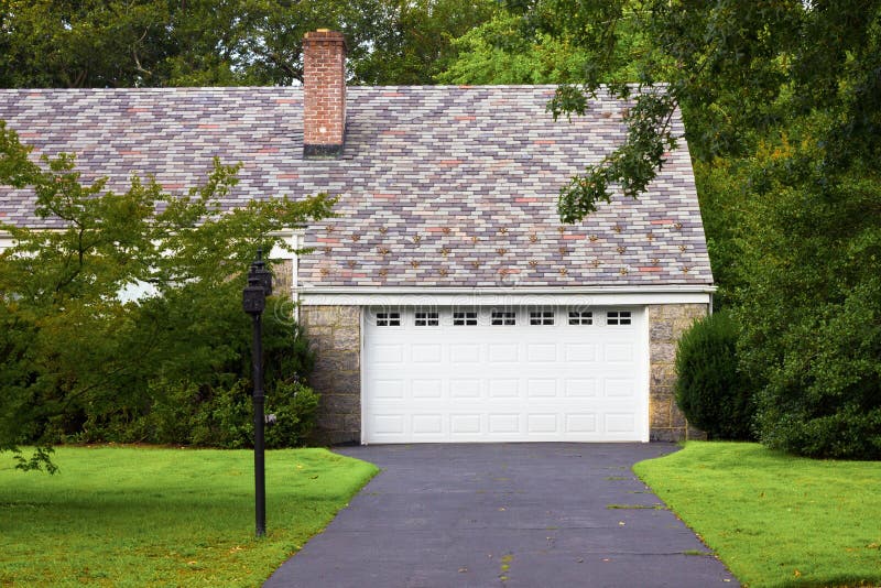 Driveway and Garage stock image. Image of house, estate - 21241065