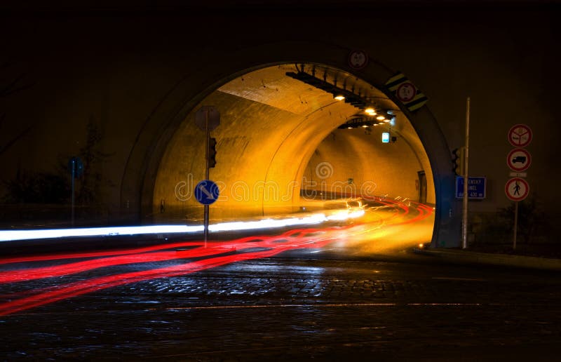 Driveway at night stock photo. Image of night, forward - 3349502