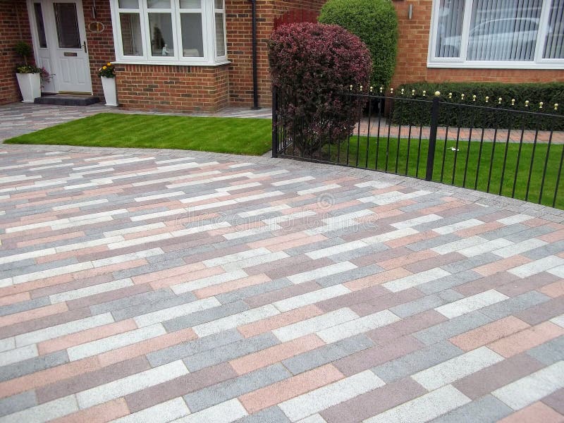 Paved driveway or patio stock image. Image of architectural - 233749277