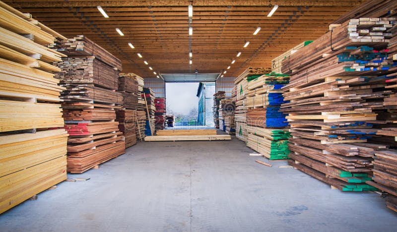 Driveway Thru Lumber Warehouse Building for Loading and Unloading Stock ...
