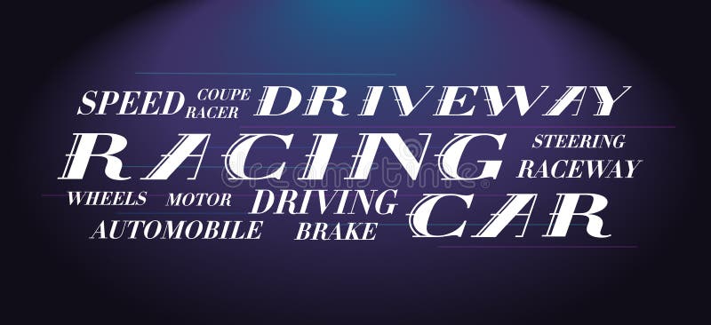 Racing Script Stock Illustrations – 180 Racing Script Stock ...
