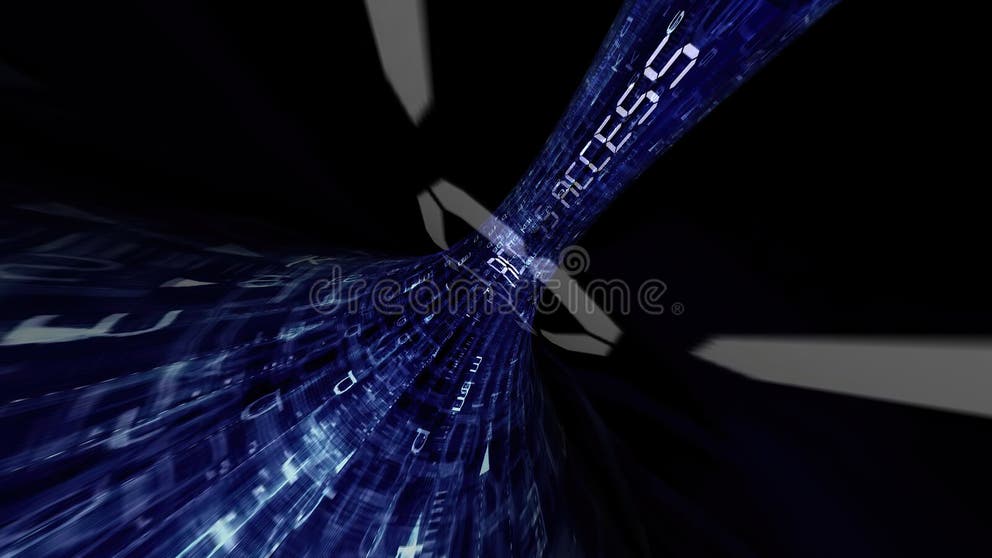 Driving through the Access Data Tunnel Stock Illustration ...