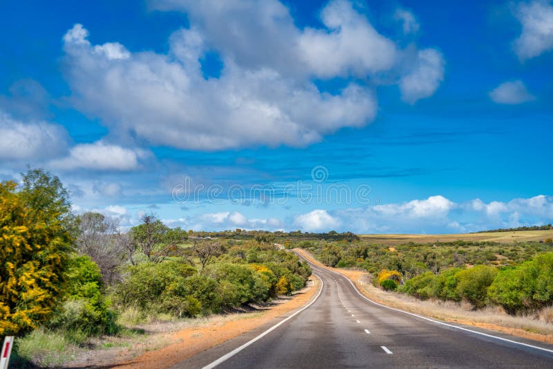 Driving Across Western Australia Roads Stock Photo - Image of scenery ...