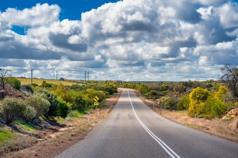 Driving Across Western Australia Roads Stock Image - Image of ...