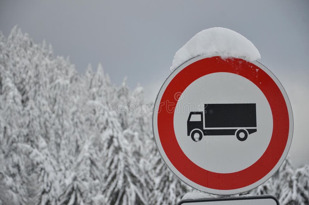 Driving ban for trucks. stock photo. Image of wood, pine - 23093292