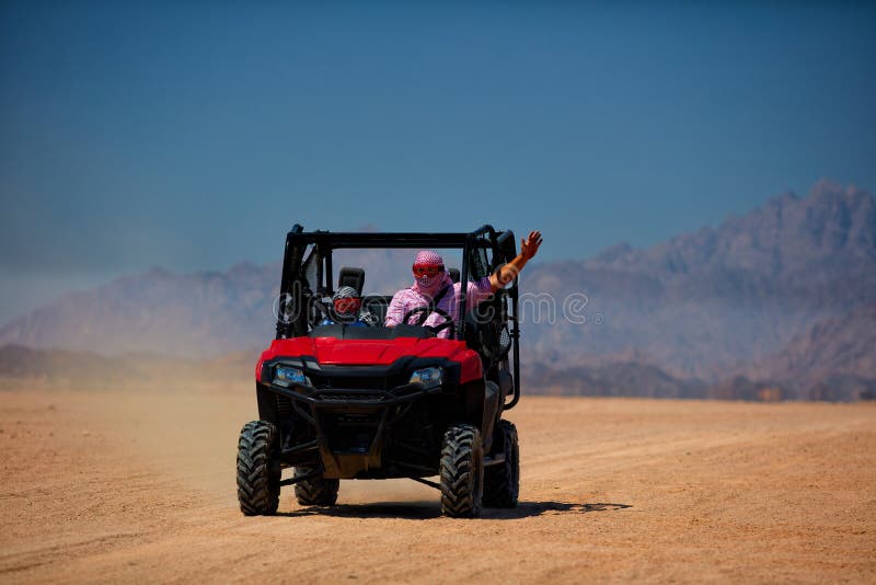 Driving a Buggy Car through the Desert. Thrill Safari Adventures Stock ...