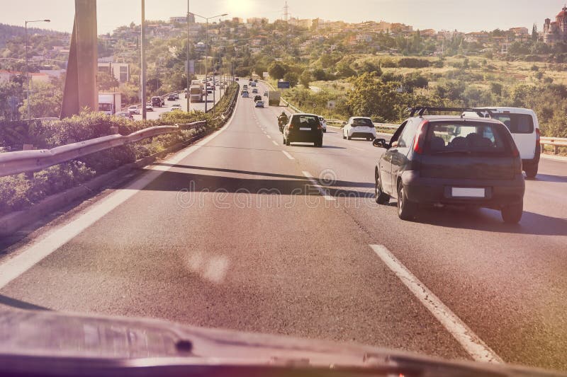 Driving a car stock image. Image of motorway, commute - 295103279