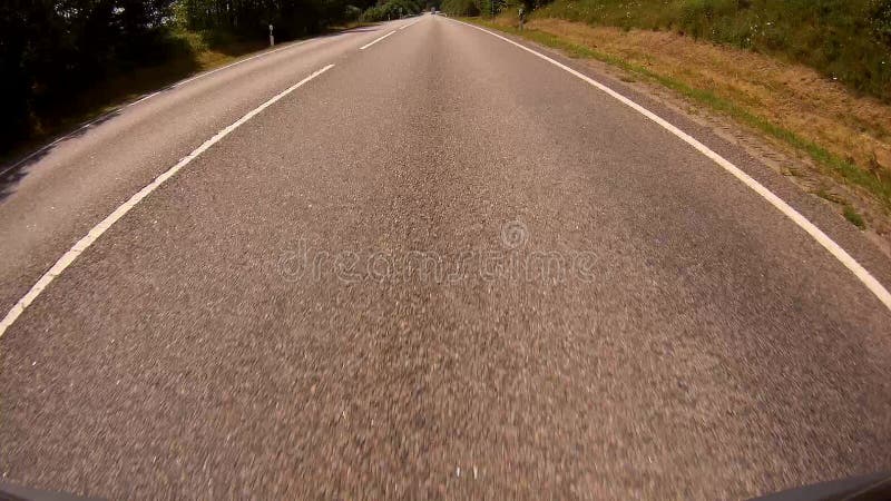 Driving A Car On A Country Road. POV, Point Of View Front, Day. Stock ...