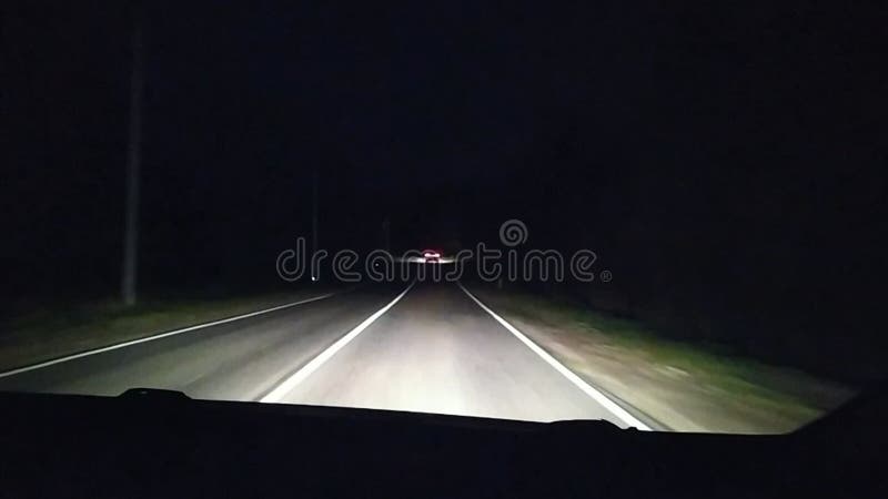 Driving in a Car at Night Pov Video Full Hd. Stock Video - Video of ...