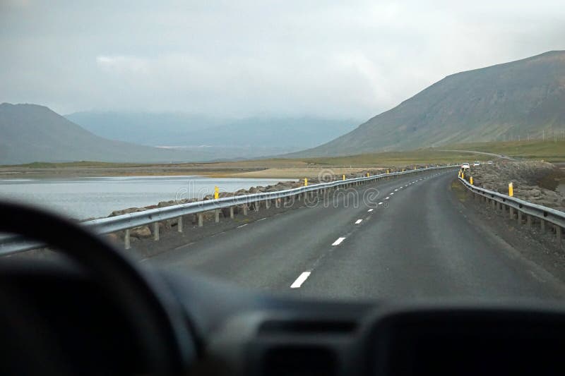 Driving a Car - Perspective of a Driver Stock Image - Image of mountain ...