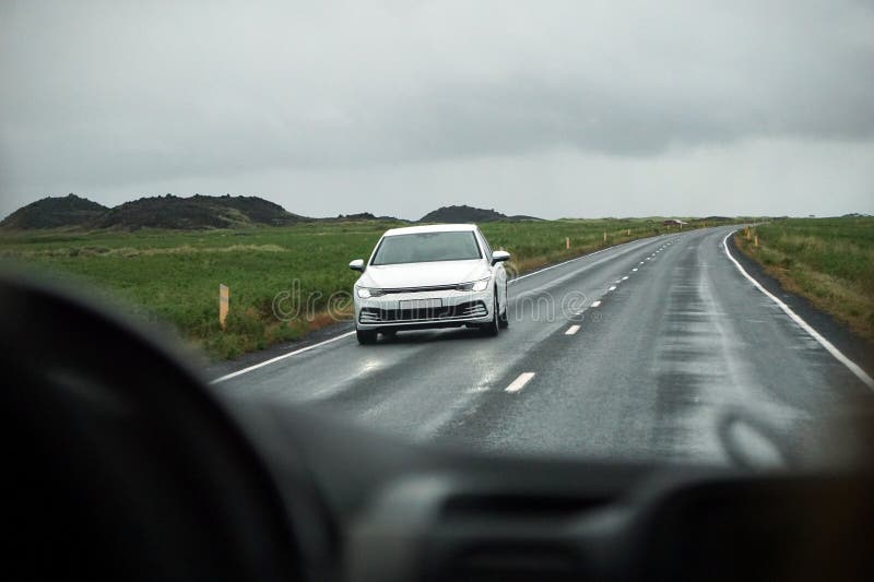 Driving a Car - Perspective of a Driver Stock Image - Image of vehicle ...
