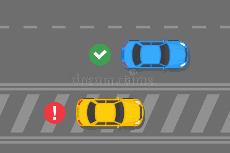 Driving a Car. Traffic or Road Rules. Painted Islands Road Markings ...